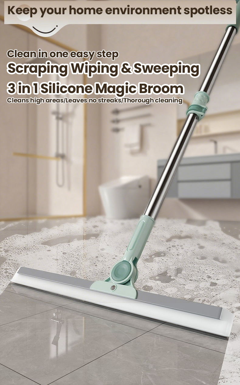 52CM Magic Mop Floor Wiper Scraper 180 Degrees Wiper Scraper Rotatable ...