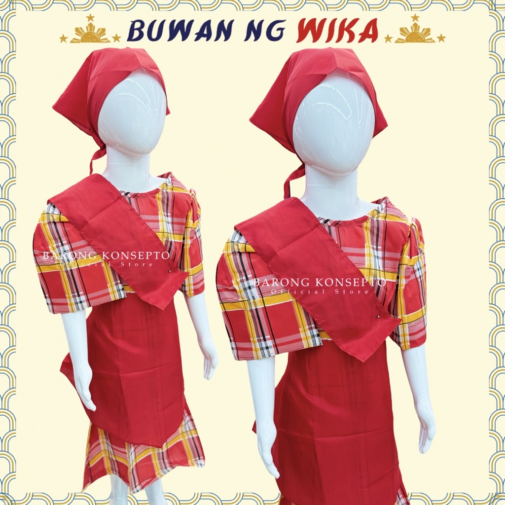 Filipiniana BALINTAWAK CHECKERED - Buwan Ng Wika Costume For Kids ...
