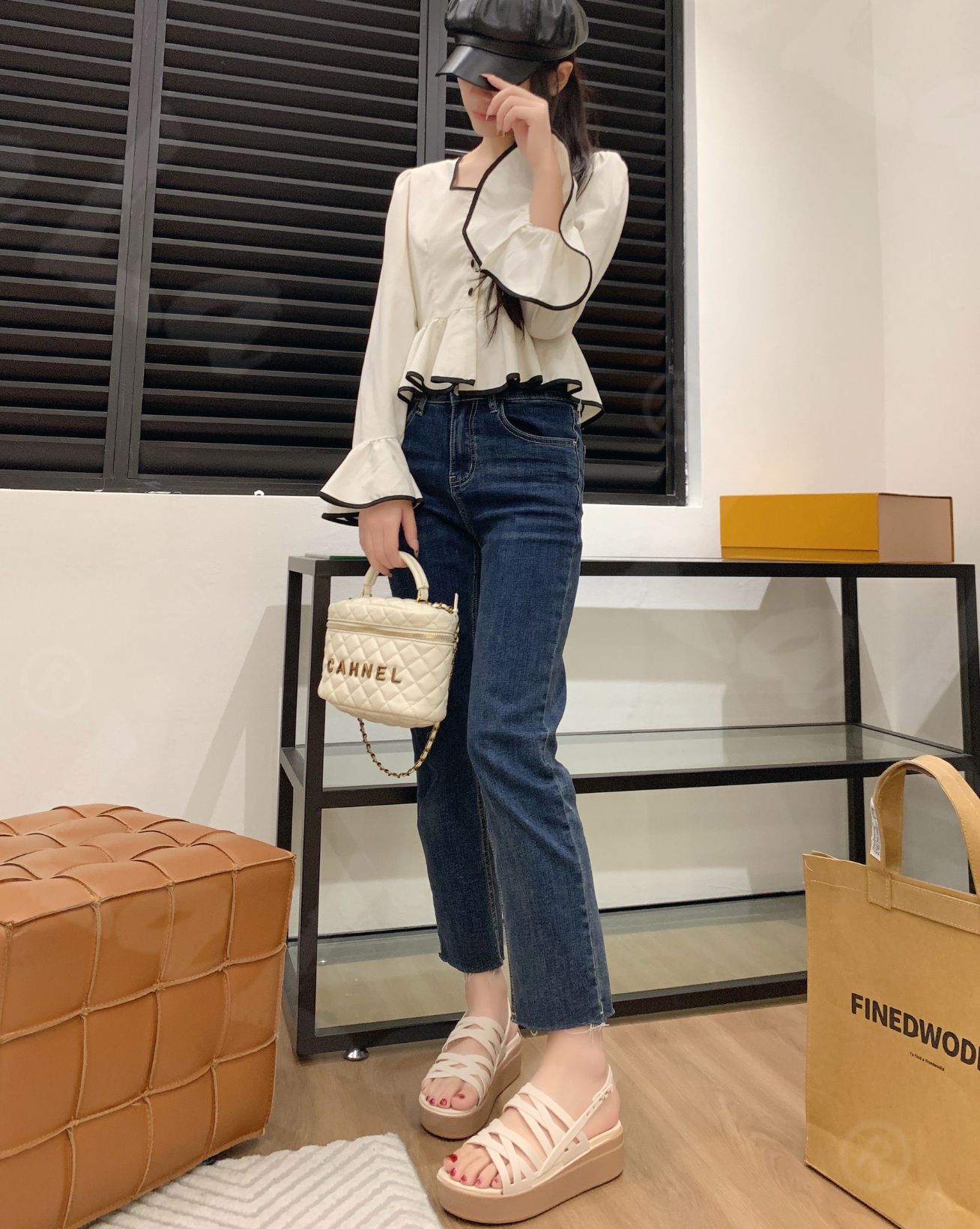 LALA Unique Rubber strappy sandals for Women 5cm heigth Casual Black ...