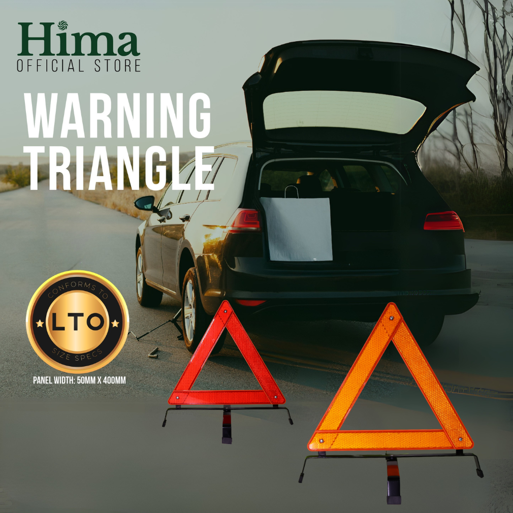 HIMA Warning Triangle LTO Approved – Reflective, Stable Base, Easy ...