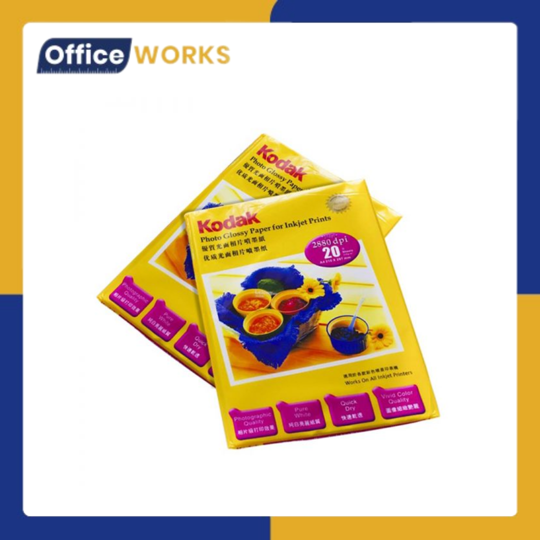 Kodak Glossy 235gsm Photo Paper - 20 Sheets per Pack | Shopee Singapore