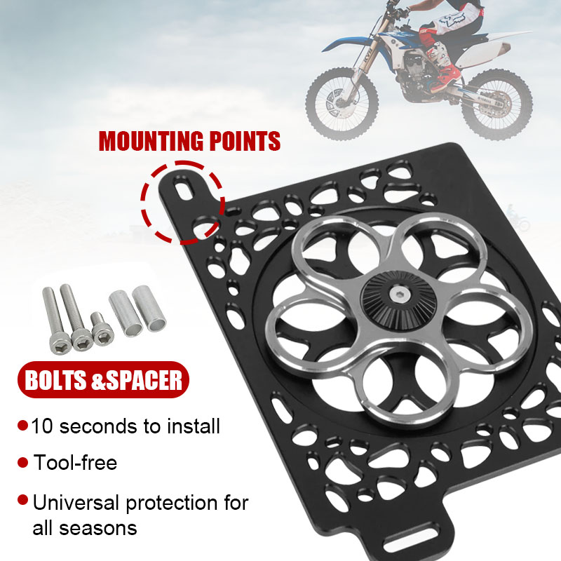 ARM Radiator Cover Aluminum Full CNC with Fan Spinner Design YAMAHA ...