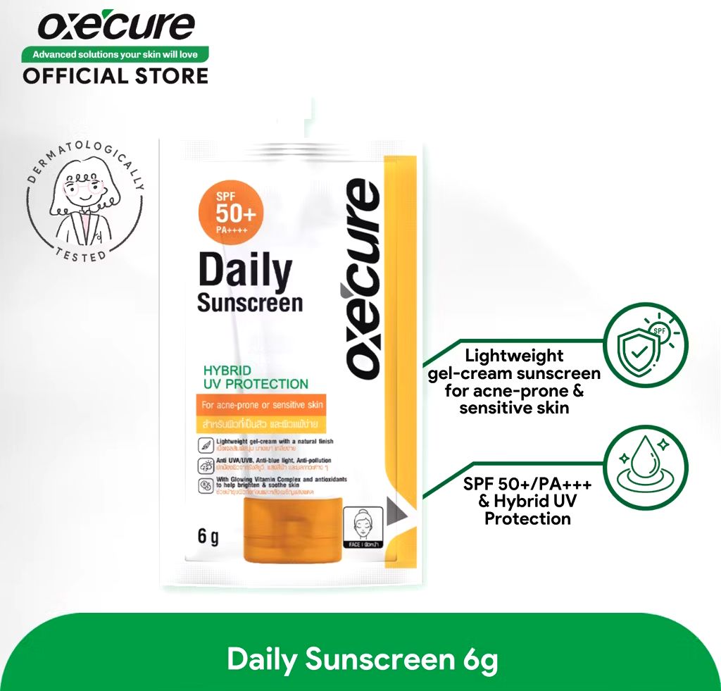 Oxecure Daily Sunscreen SPF 50+/PA++++ 6g | Shopee Singapore