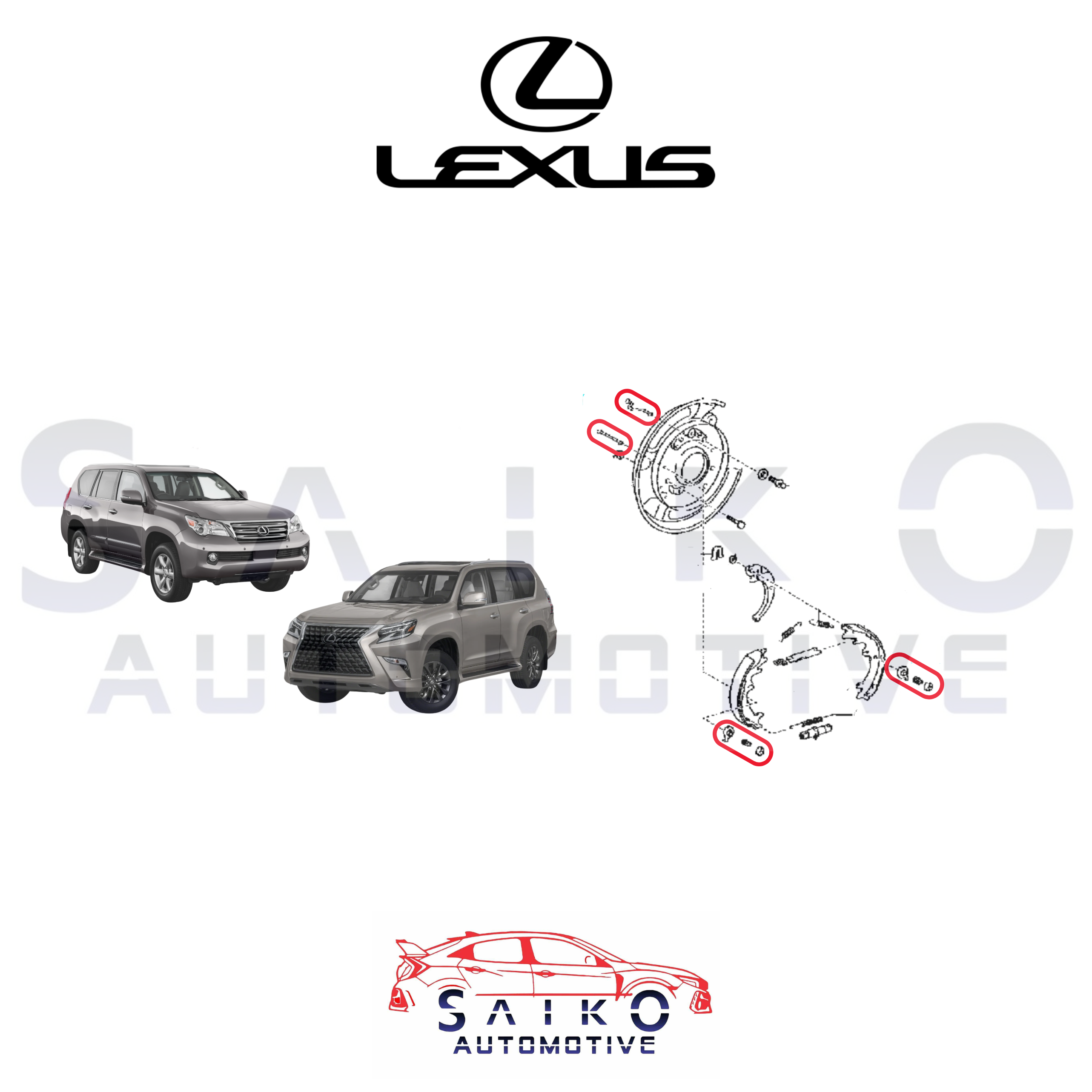 Lexus GX 460 2010-2023 Parking Brake Shoe Hold Down Kit | Shopee Singapore
