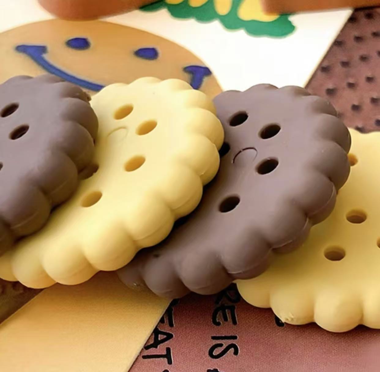 Creative Snack Eraser Student Award Cute Biscuit Chocolate Shaped ...