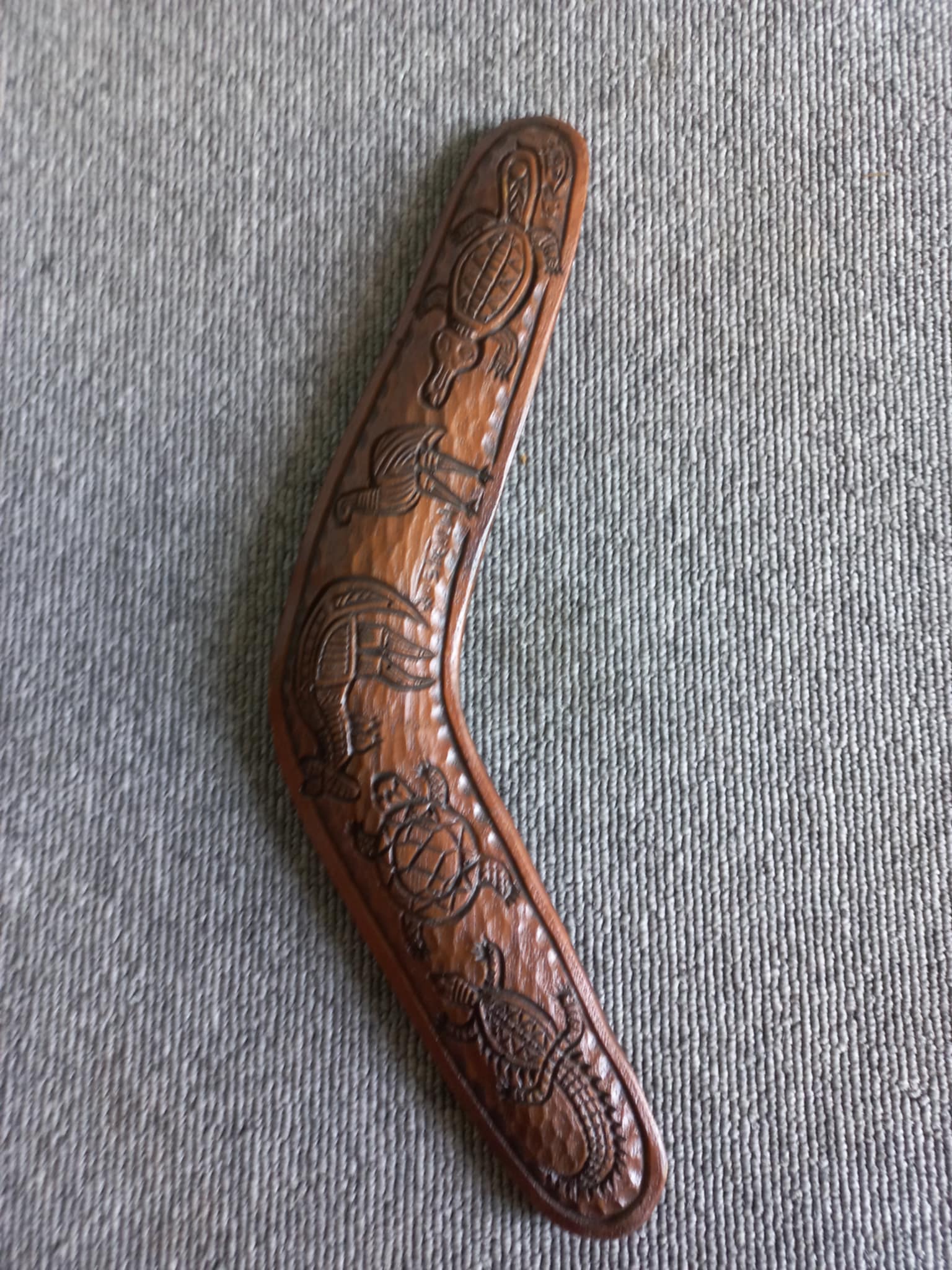 Old Australian Carved Aboriginal Boomerang Signed by F. Rentz | Shopee ...