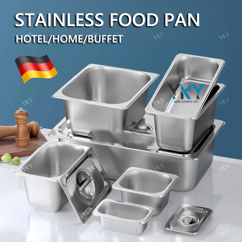 Stainless Steel Food Storage Pan Sauce Pan Food Warmer with Cover ...