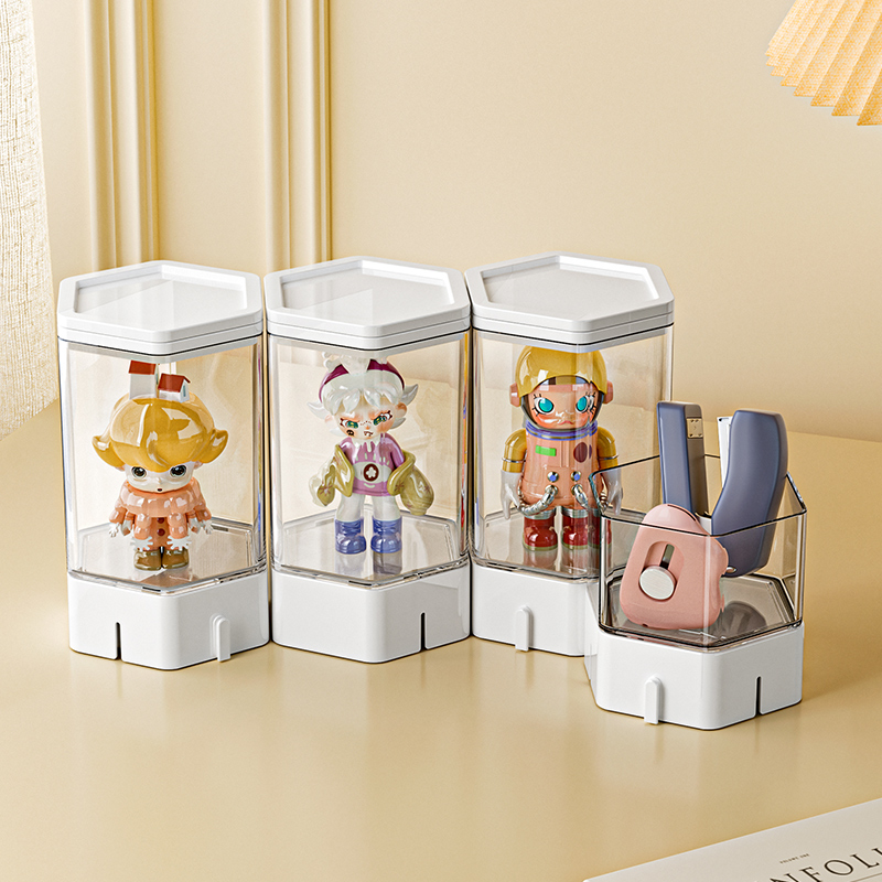 Lego Popmart Molly Transparent Display Box Blind Box Action Figure Doll ...