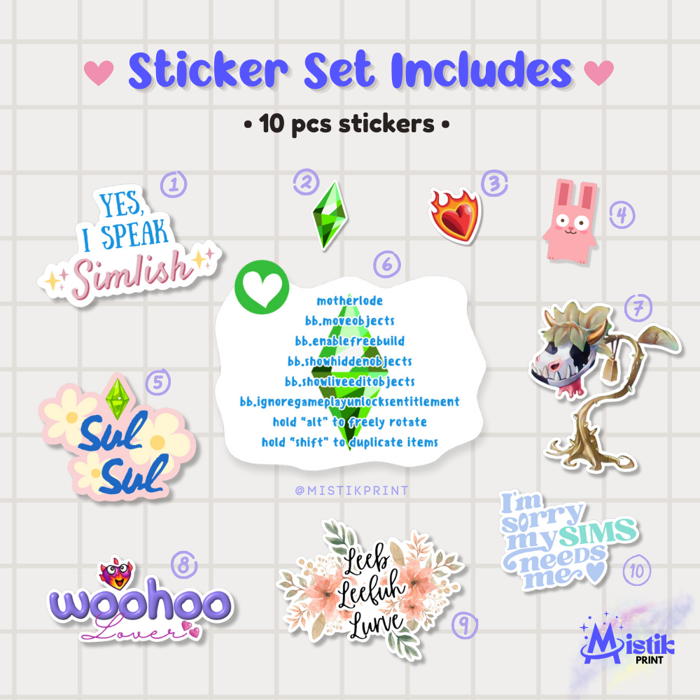 The Sims 4 Sticker Set by Mistik Print | Shopee Singapore