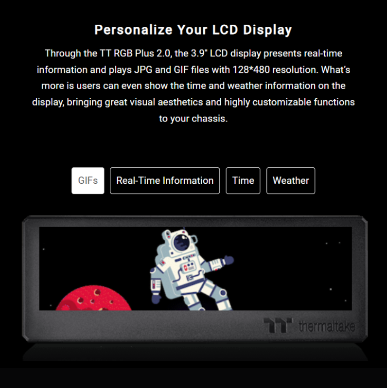 Thermaltake AC-073-OO1NAN-A1 3.9" LCD Screen Kit for Tower 300 and ...