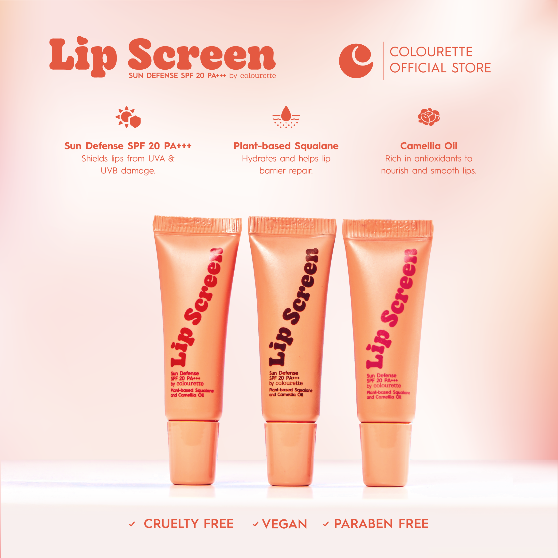 Colourette Lip Screen Sun Defense SPF 20 PA+++ | Shopee Singapore