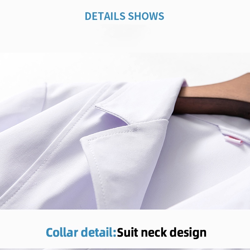 Lab Coat White Lab Gown Short Sleeve Long Sleeve Laboratory Gown White ...