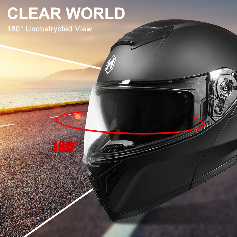 HNJ YM-617 Modular Full Face helmet Dual Visor for Motorcycle with ...