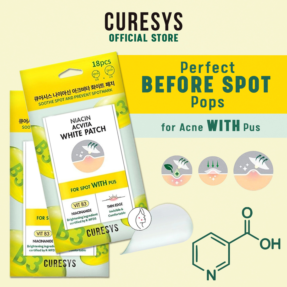 Curesys Pimple Patch (All Stages of Pimple) | Shopee Singapore