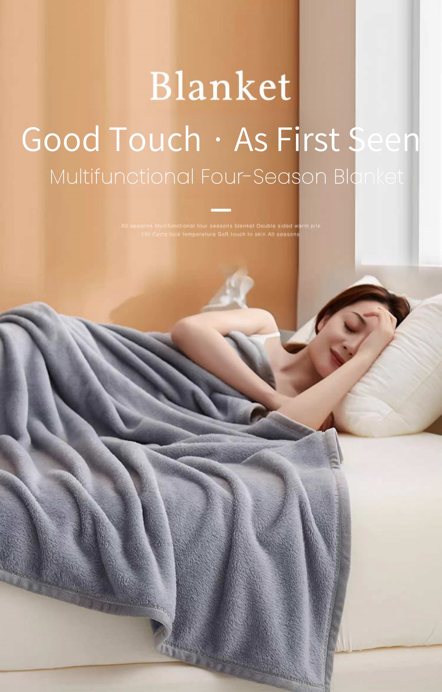 Korean Style Plain Microfiber Blanket 150x200cm, 180X200cm (DOUBLE AND ...