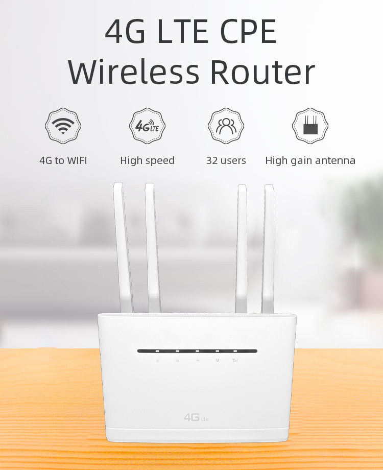 4G Router SIM Card Modem 2.4G Single Band Wi-Fi 300 Mbps (with free ...