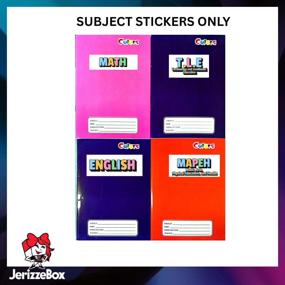 Grade 1-10 Subject Label Notebook Stickers for Matatag Curiculum School ...
