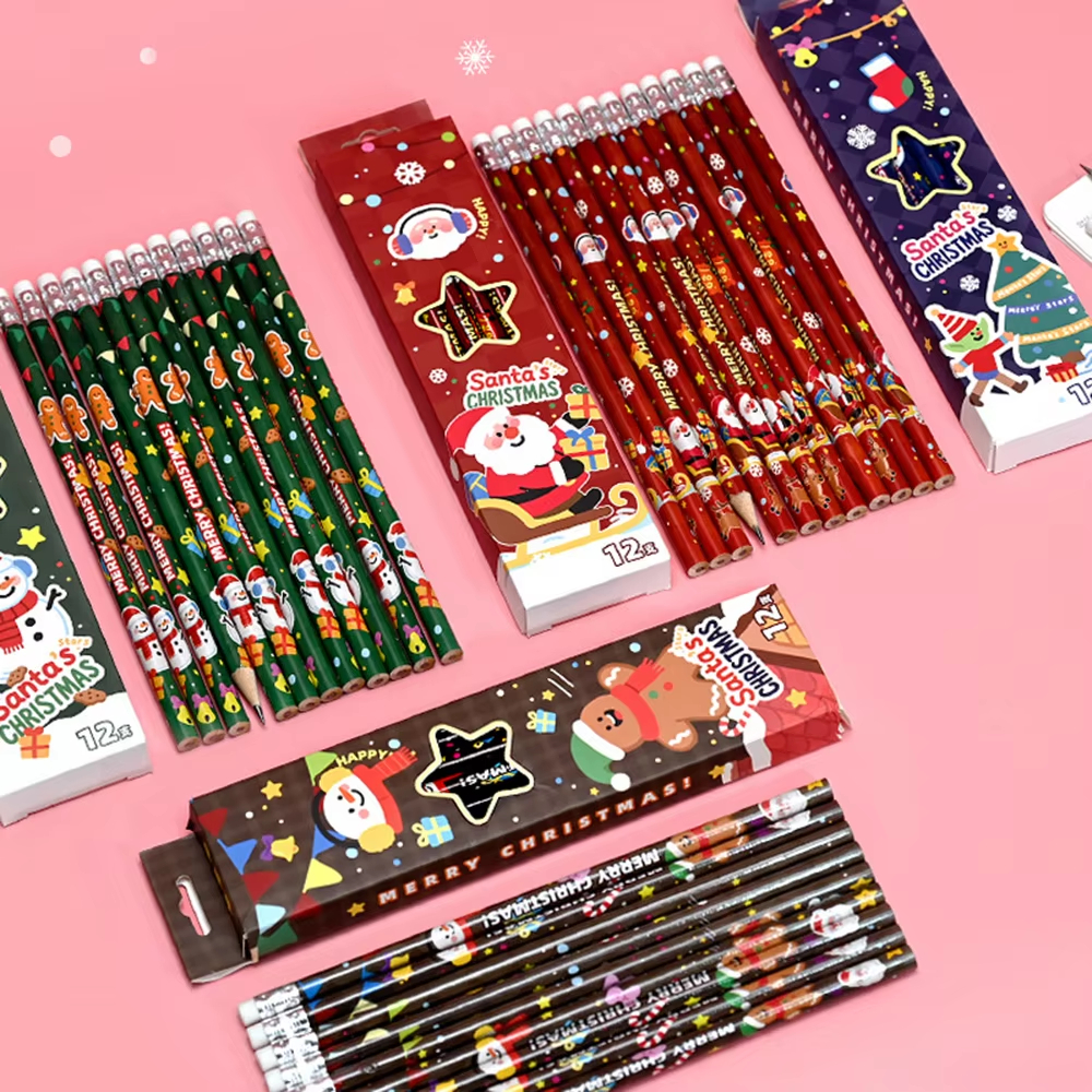 Christmas Snowman Pencil Set – Festive Writing & Sketching Stationery ...