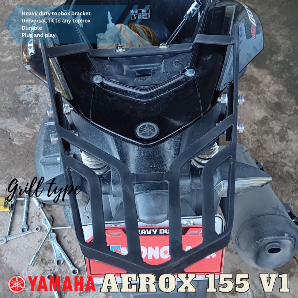 Yamaha Aerox 155 V1/ Aerox V1 Topbox Bracket Heavy Duty | Shopee Singapore