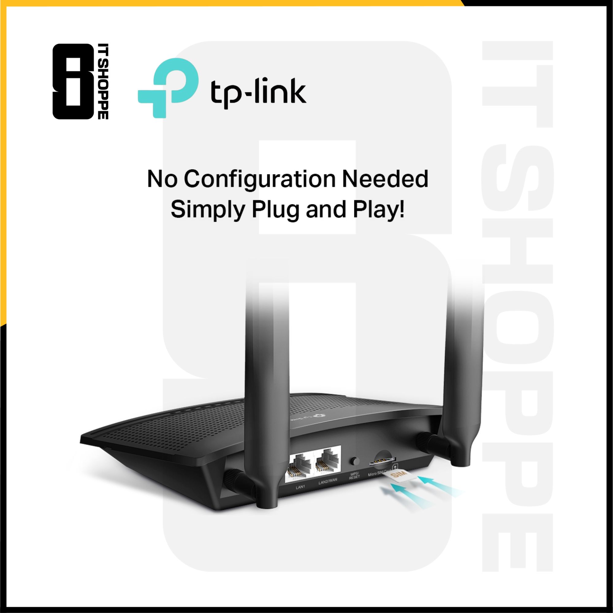 It Shoppe TP-Link Sim card Router TL-MR100 300Mbps Wireless N 4G LTE ...