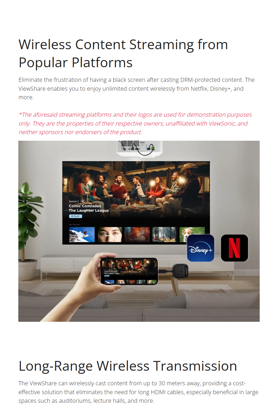 ViewSonic ViewShare WPD-900 Plug and Play Compact Design Wireless ...