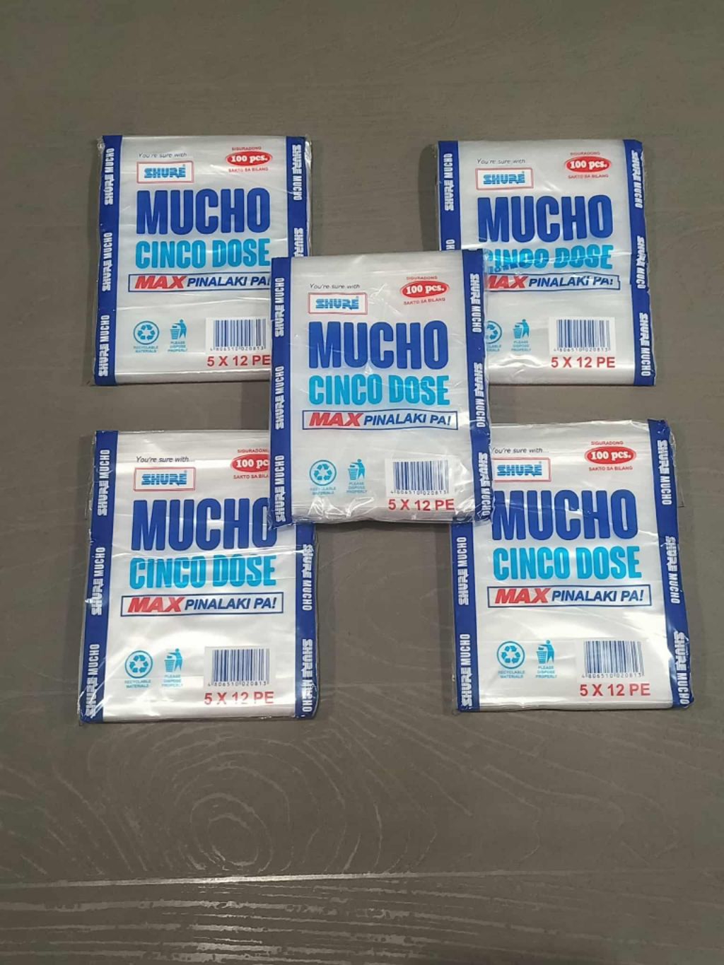 [5 PACKS] MUCHO 5X12 CINCO DOSE PLASTIC ICE YELO BAG 500PCS | Shopee ...