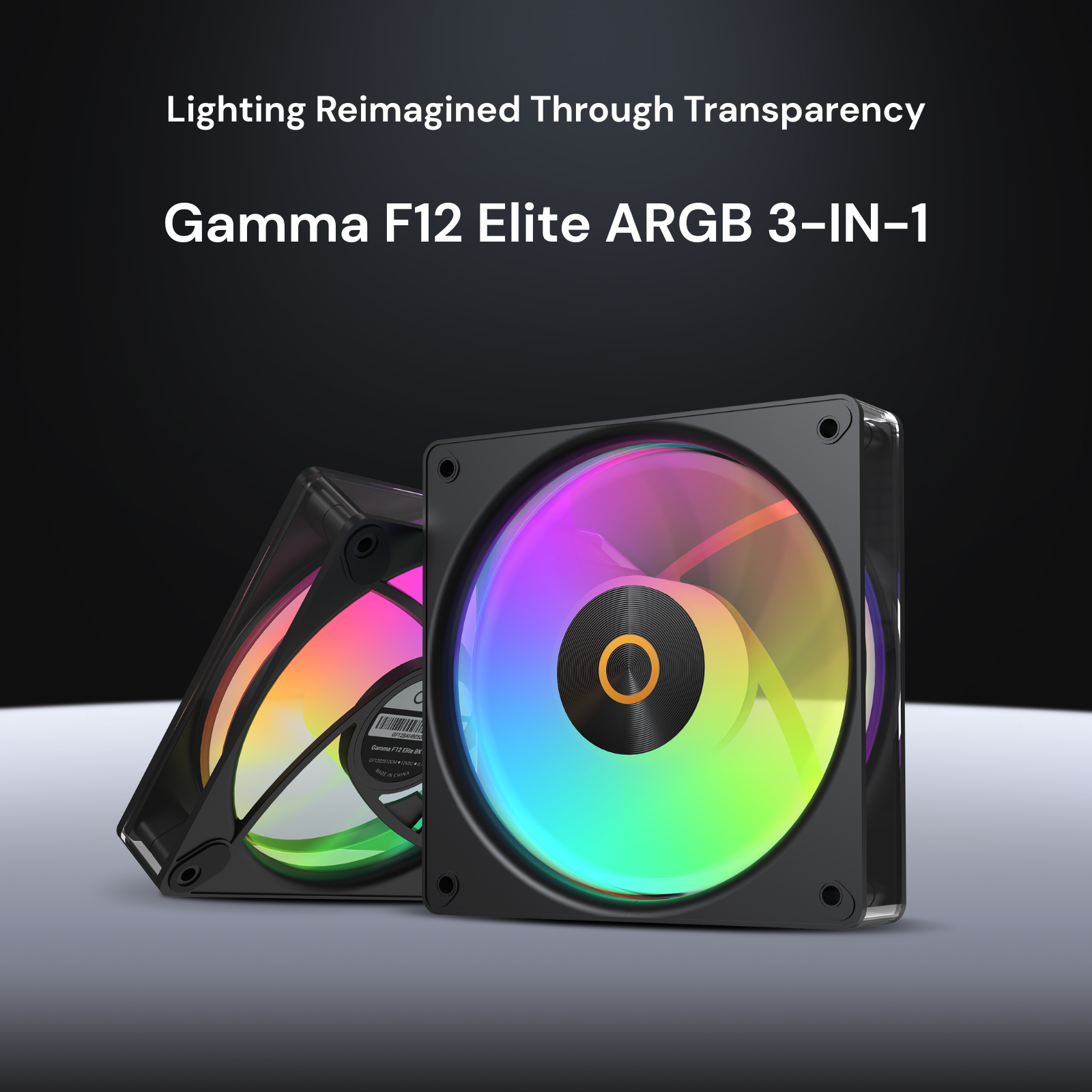 Ocypus Gamma F12 Elite ARGB 3in1/120mm 4-pin PWM Fan / Transparent ...
