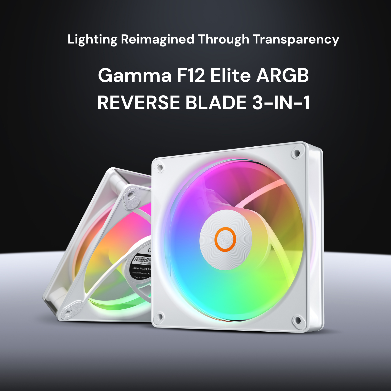 Ocypus Gamma F12 Elite ARGB 3in1 Reverse Blade /120mm 4-pin PWM Fan /PC ...