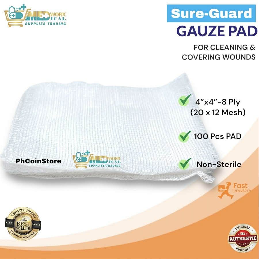Sure-Guard Absorbent Gauze Sponge Pad | Sterile and Non - Sterile | 4x4 ...