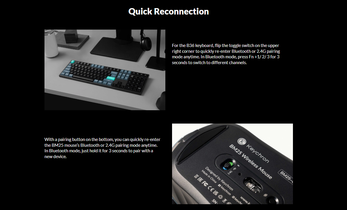 Keychron B36 Keyboard and BM25 Mouse Wireless Combo (KCBD2) | itw ...