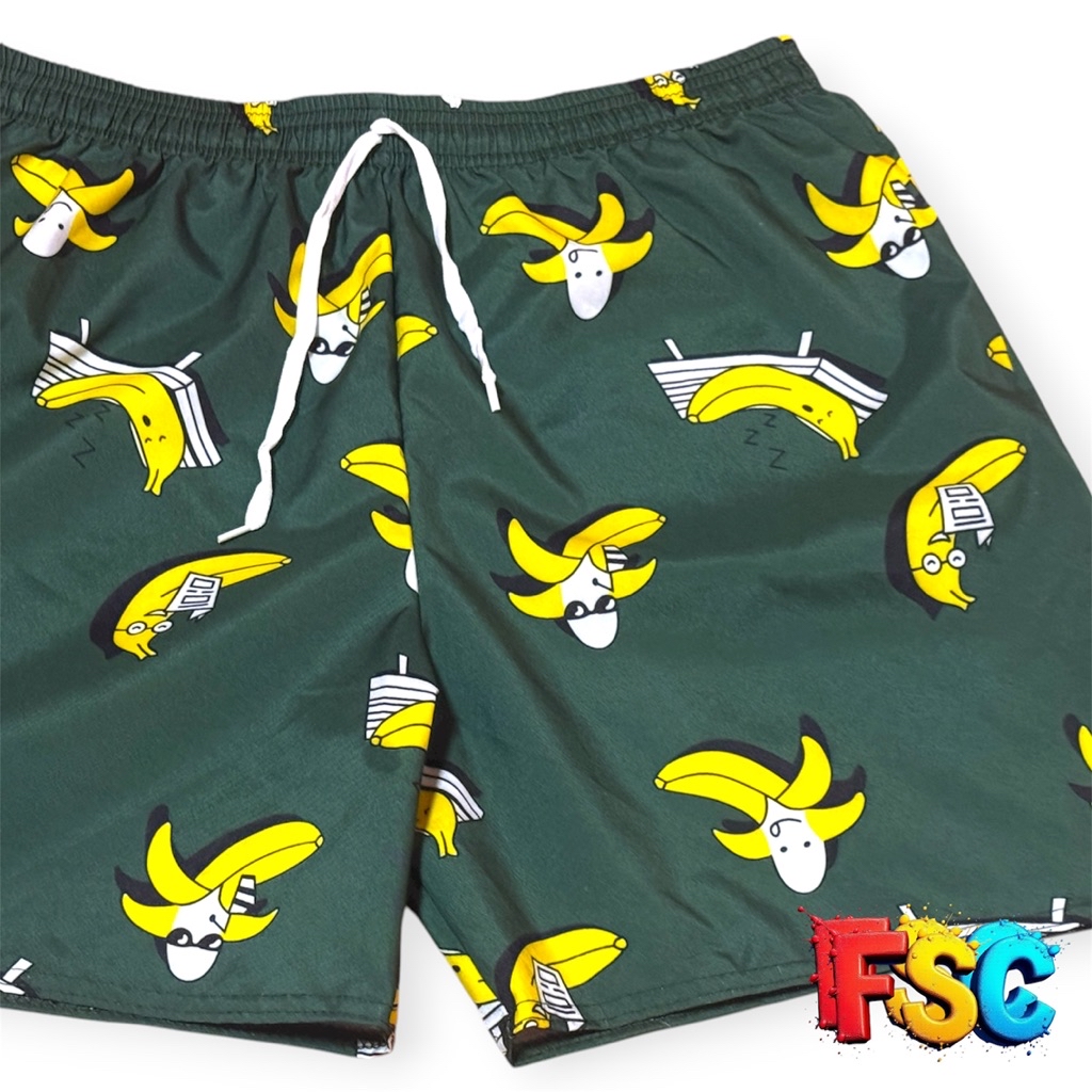 TASLAN SHORT BANANA DESIGN FIT TO XL (BIG SIZE) | Shopee Singapore