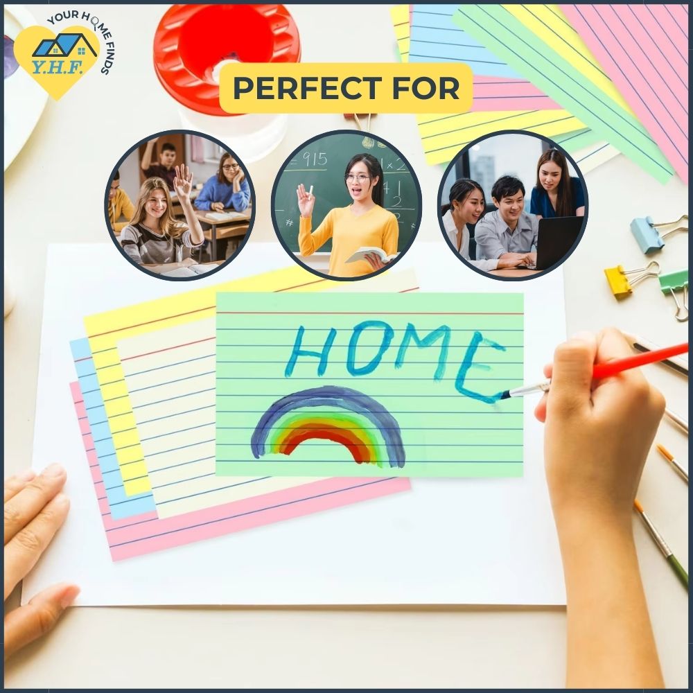YHF Lined Index Cards - 150gsm, 100 Sheets per Pack | Shopee Singapore