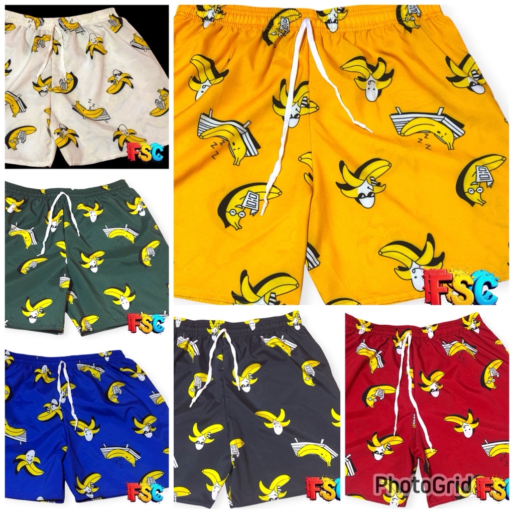 TASLAN SHORT BANANA DESIGN FIT TO XL (BIG SIZE) | Shopee Singapore