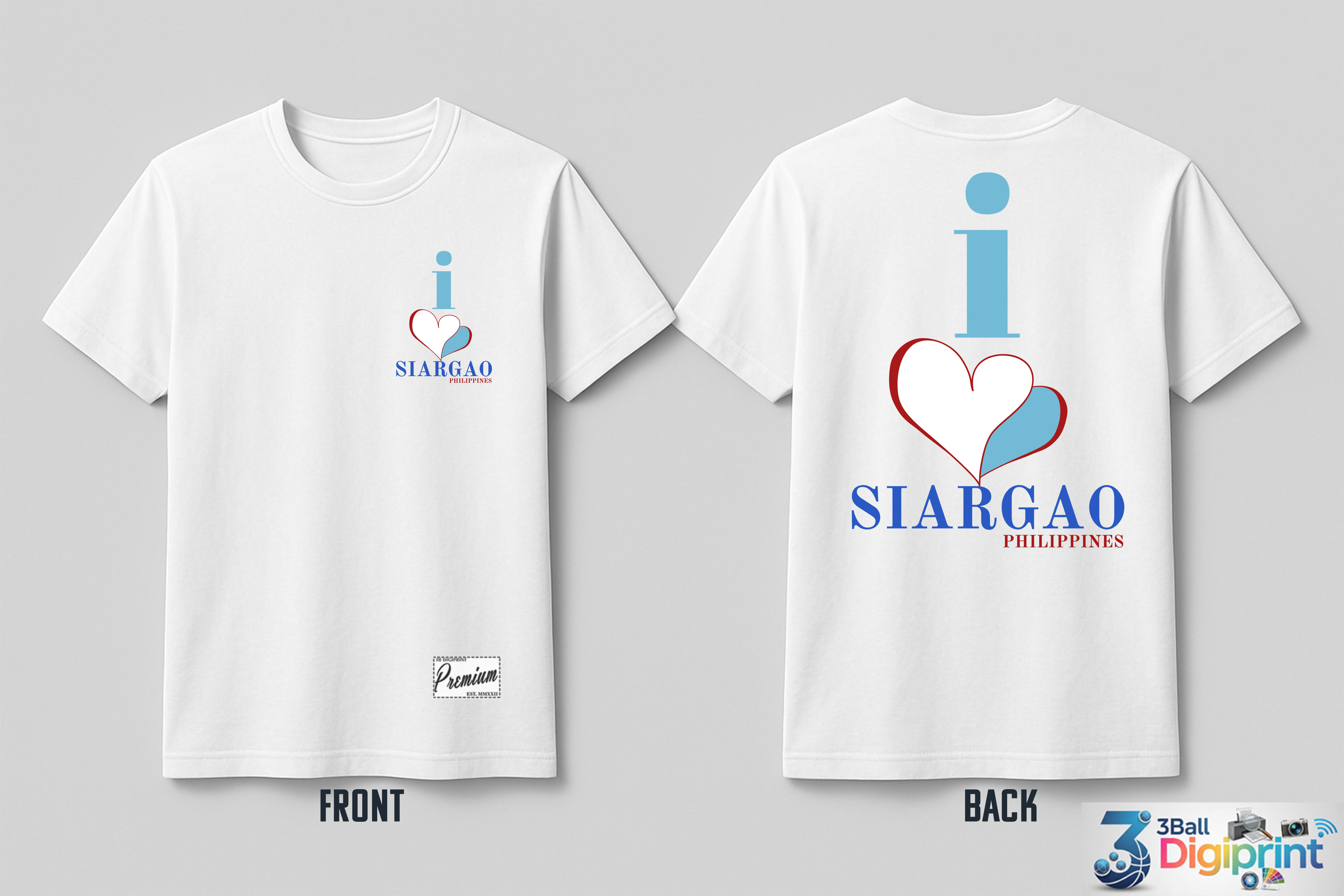 i love Siargao Front Back Custom DTF T-Shirts: Anime, Band & Basketball ...