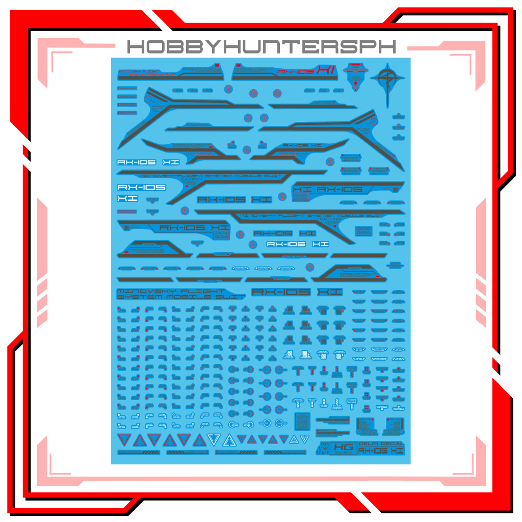 Delpi Decal HG RX-105 XI Gundam Waterslide Decals | Shopee Singapore