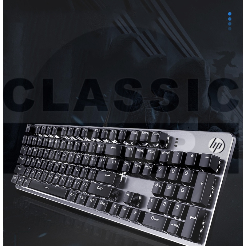HP GK400F Wired Mechanical Keyboard Floating Keycap Full Key Anti ...