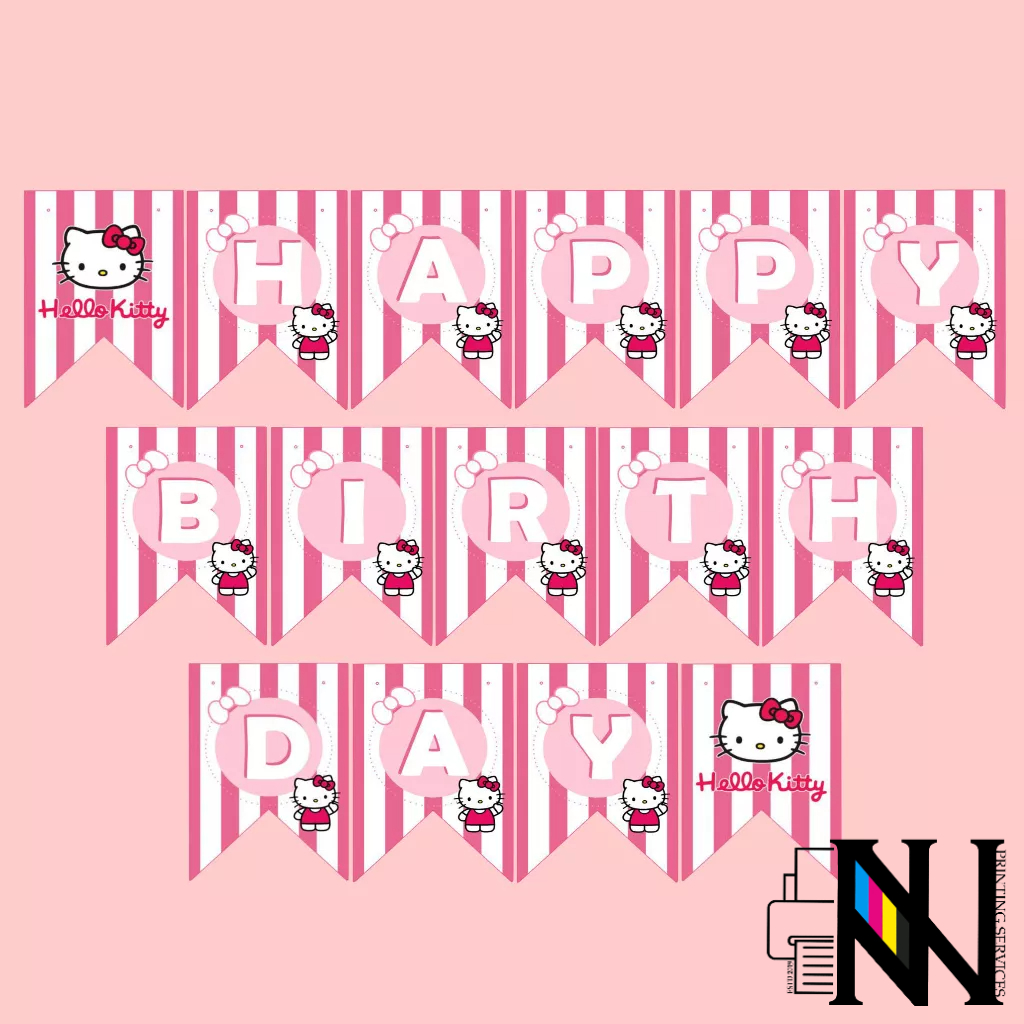 Hello Kitty Customized Banner (PER FLAG/BANNER) | Shopee Singapore