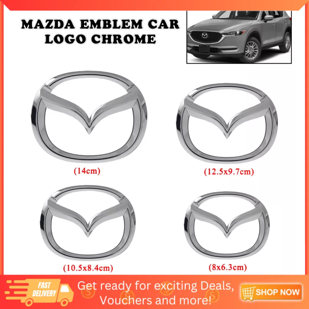 COS MAZDA Car Logo Emblem Car Front Grille Emblem Logo Rear Trunk Badge ...