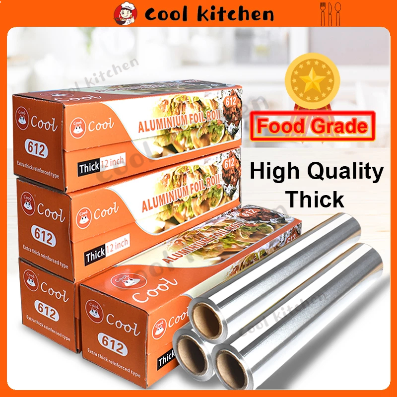 Aluminum Foil Jumbo Thickened Roll 12" x 300 Meters Food Grade Foil ...