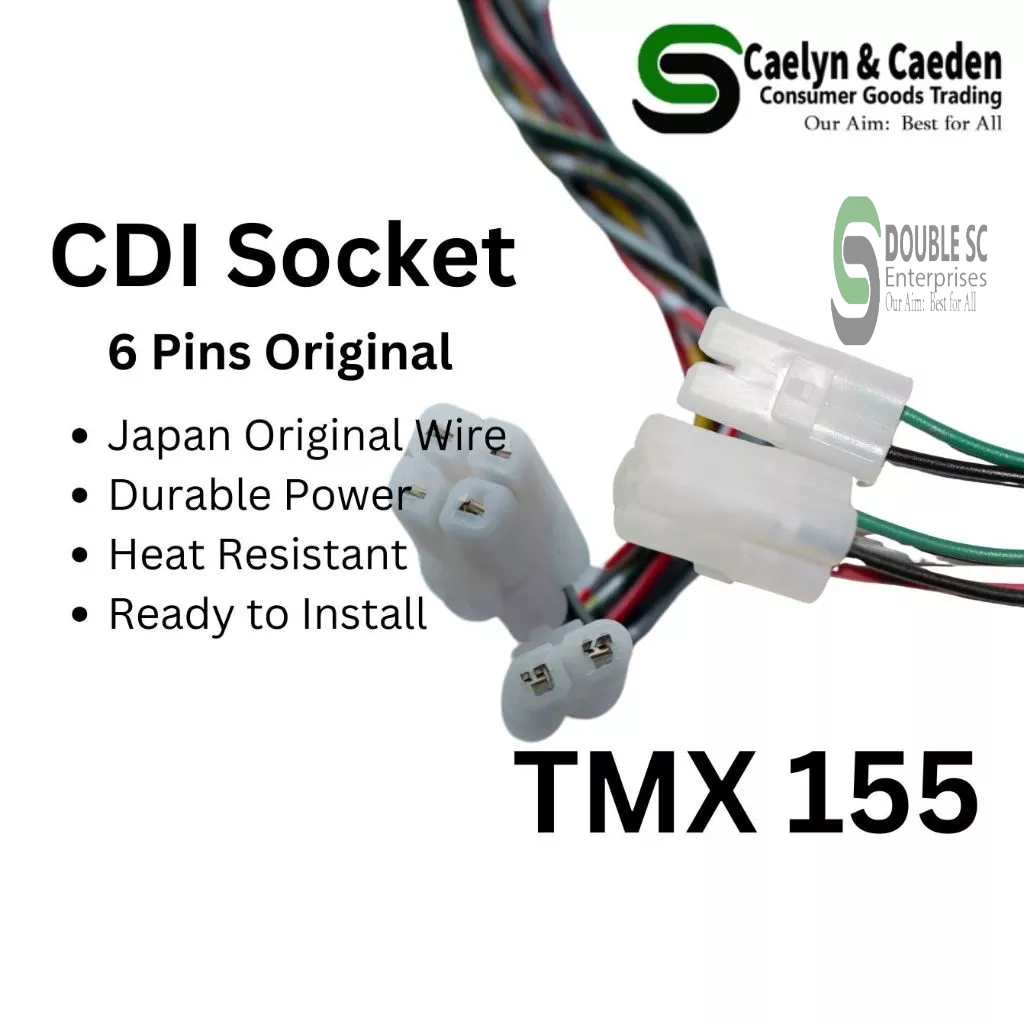 Heavy Duty TMX 155 CDI Socket 6 Pin for Motorcycle Wire Terminal Japan ...