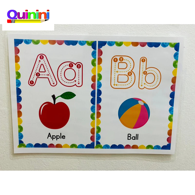 Laminated Alphabet Trace and Erase 13pcs set A4 Size wth Free Pen ...