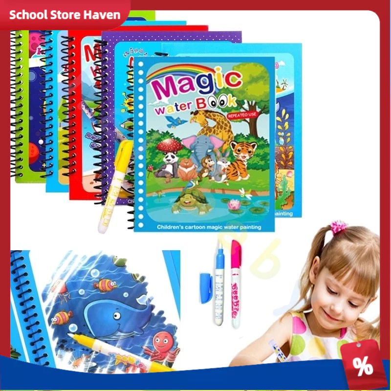 Magic Water Book Reusable Kids Drawing Book Magic Coloring Book ...