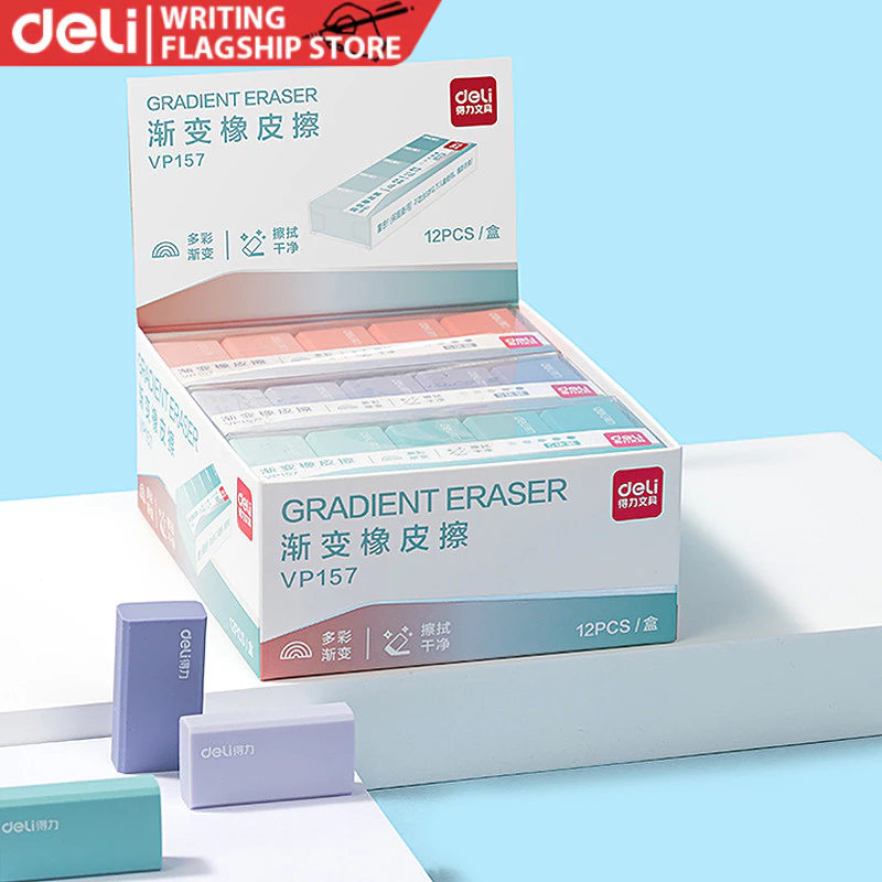 Deli Eraser VP157 Small Gradient Eraser School Supplies | Shopee Singapore