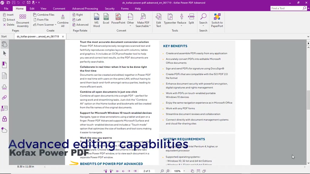 KOFAX (Nuance) POWER PDF, VERSION 5 ADVANCED (E-license only, Download ...
