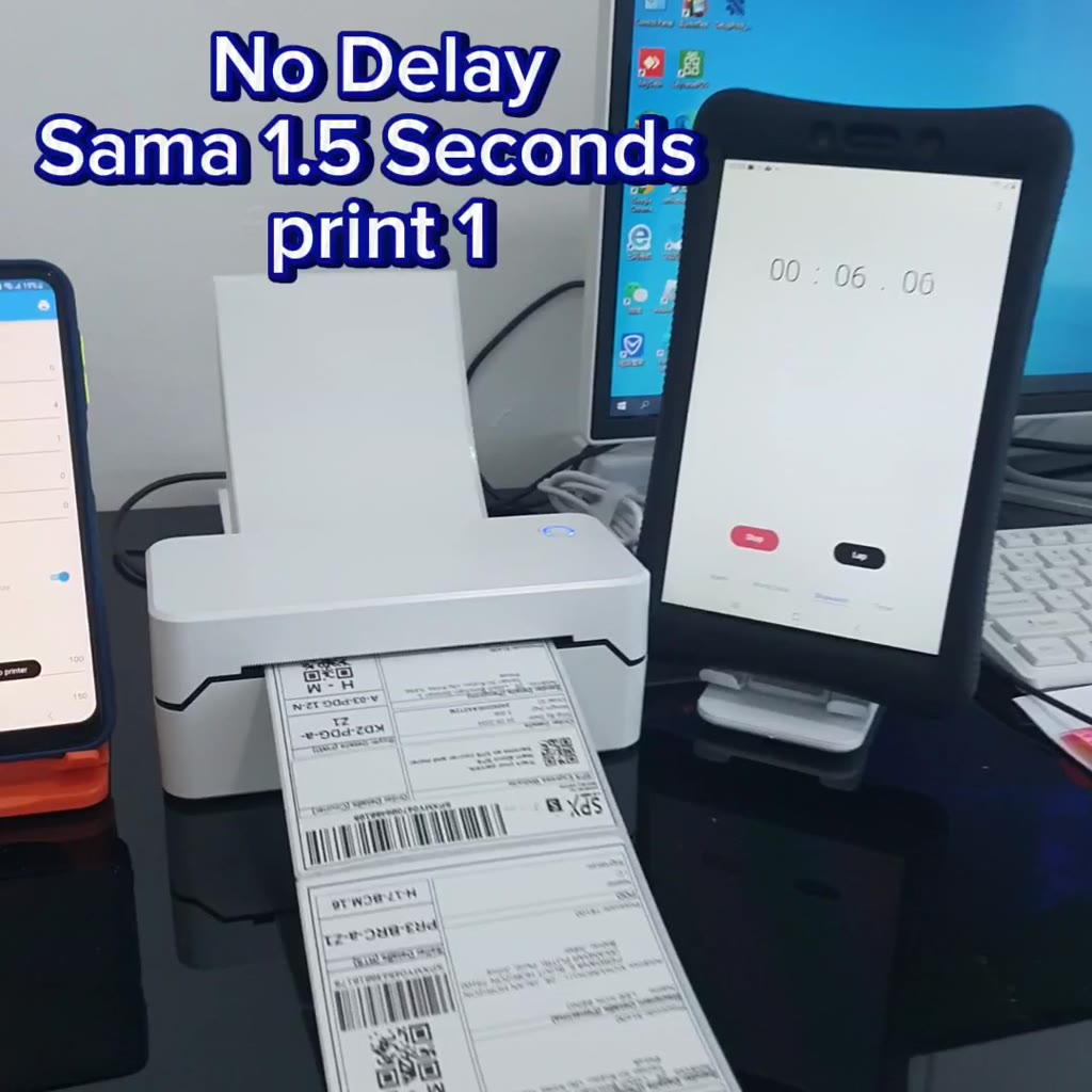 C100 - Waybill Label A6 Thermal Printer Bluetooth Shipping Waybil Awb ...