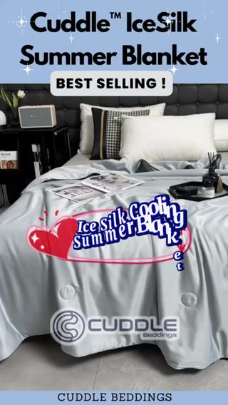Cuddle™ Cooling Summer Blanket/ Ice Silk Summer Blanket/ Silky Soft Light Weight Blanket ...