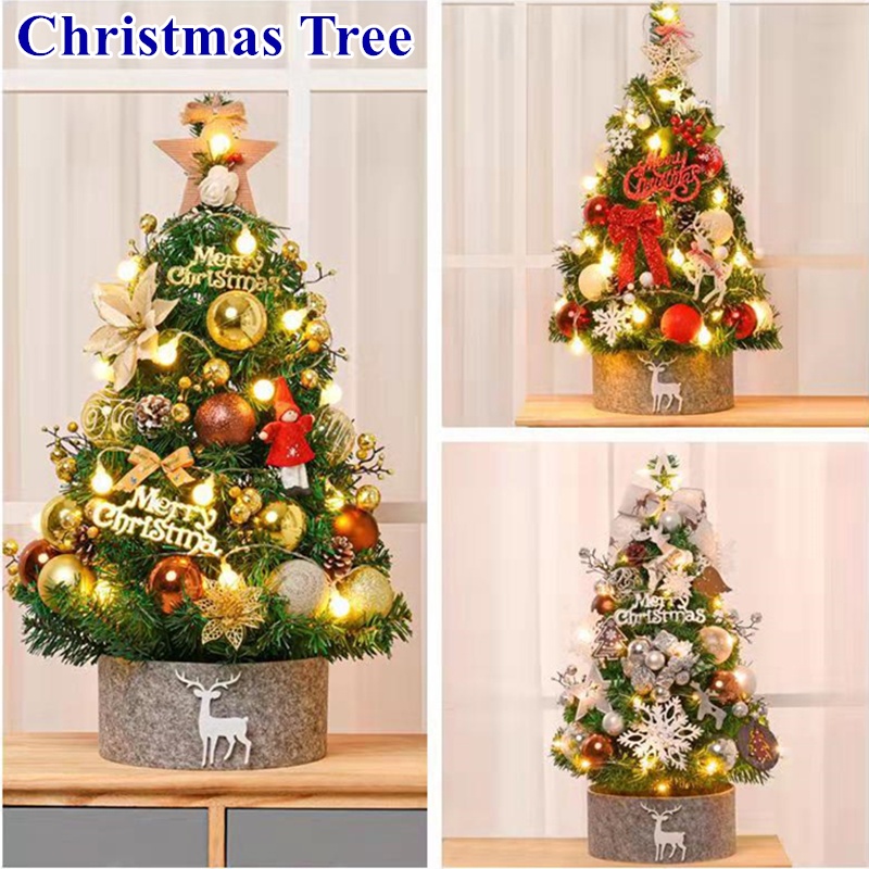 Christmas Tree with LED Lights Decorative DIY Gift Mini Luxury ...