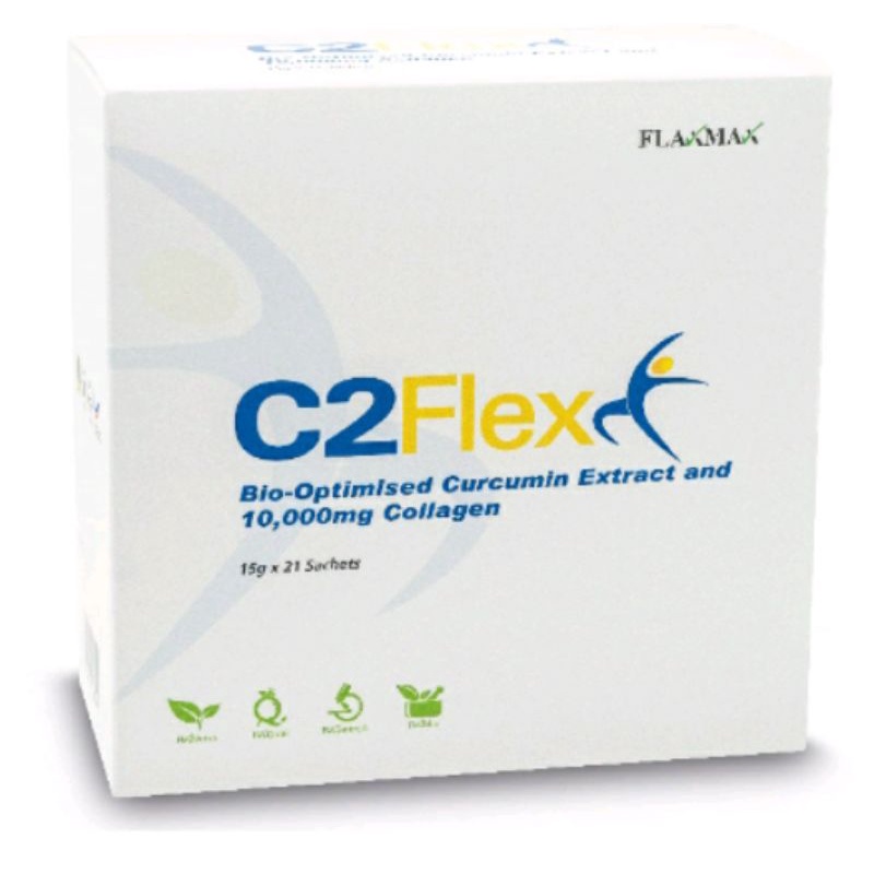 Flaxmax C2Flex Bio-Optimised Curcumin Extract and 10,000mg Collagen 15g ...