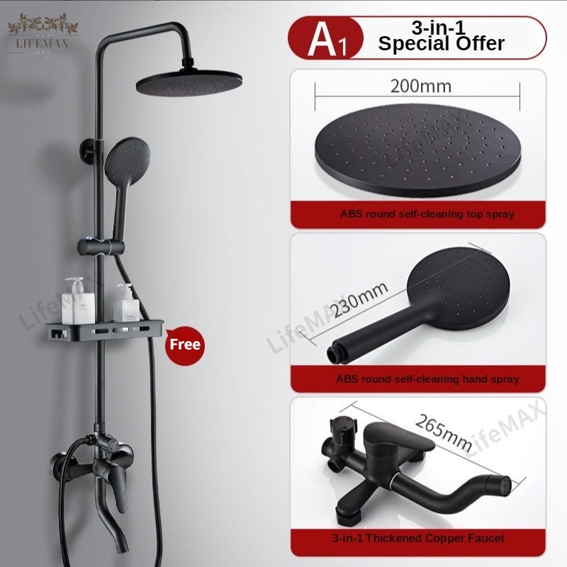 [SG]Stainless Silver Series Rain Shower Set Bathroom Home RainFall ...