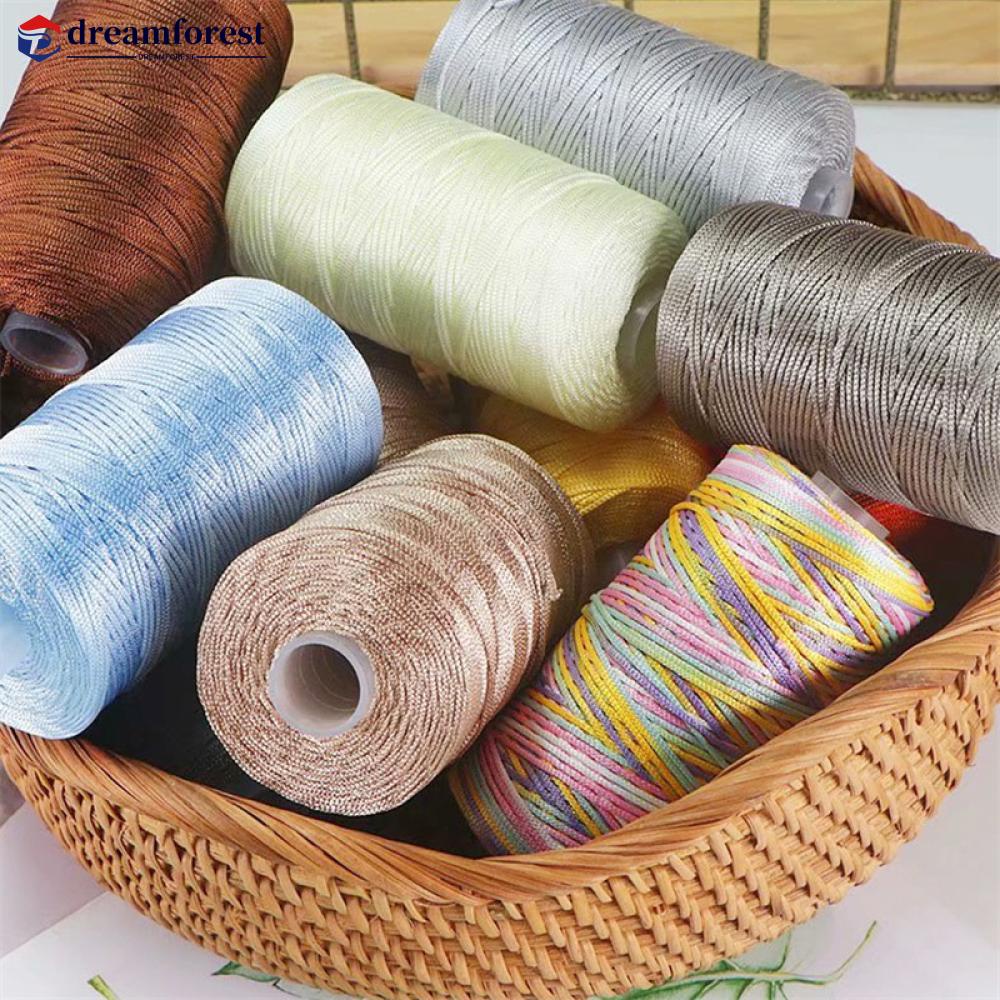 DREAMFOREST 100g/roll 1.5mm Hollow Line Yarn Colorful Nylon Cord ...